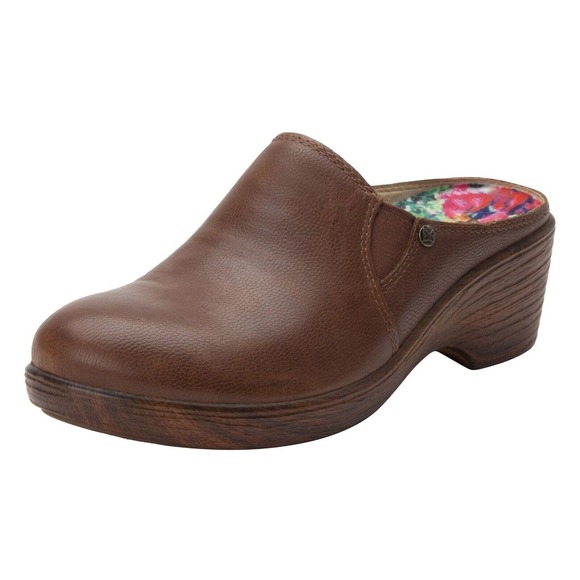 Alegria | Shoes | Alegria Womens Sereniti Leather Clogs Aged Cognac ...